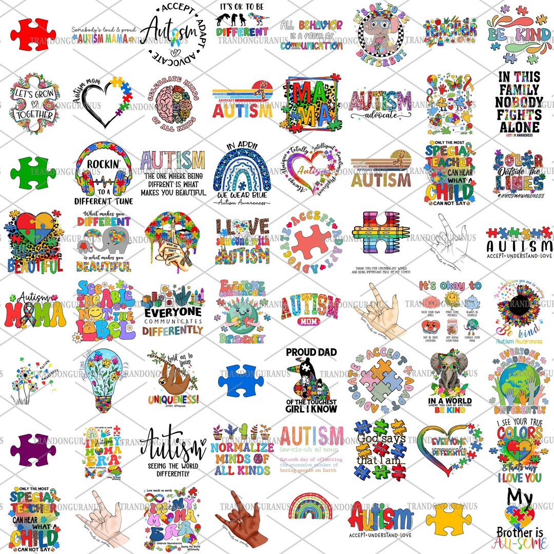 Bundle 64 Autism Awareness Png, Austism Png, Autism Mom Png ...