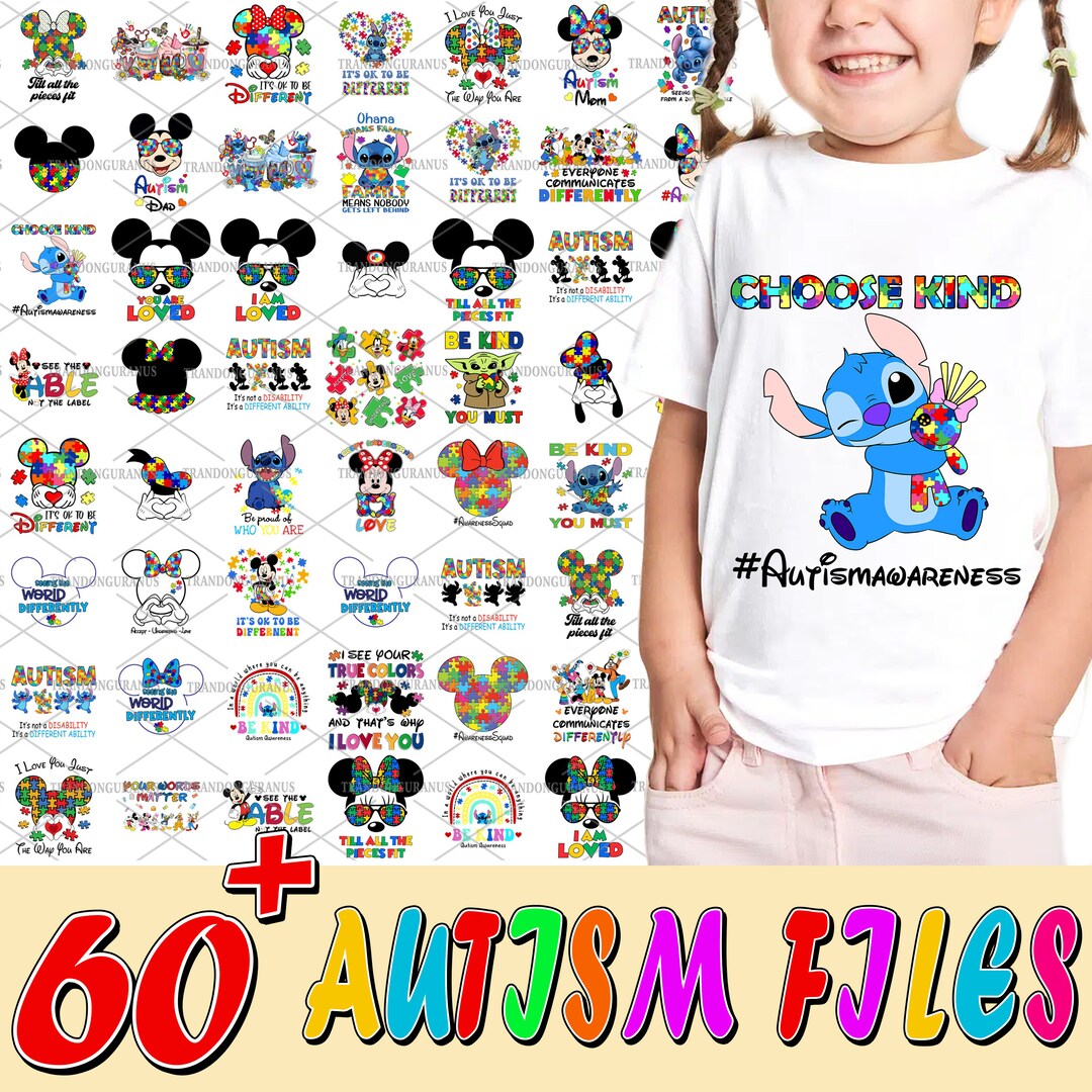 Bundle 64 Cartoon Autism Png, Mouse Autism Puzzle Png, Neurodiversity ...
