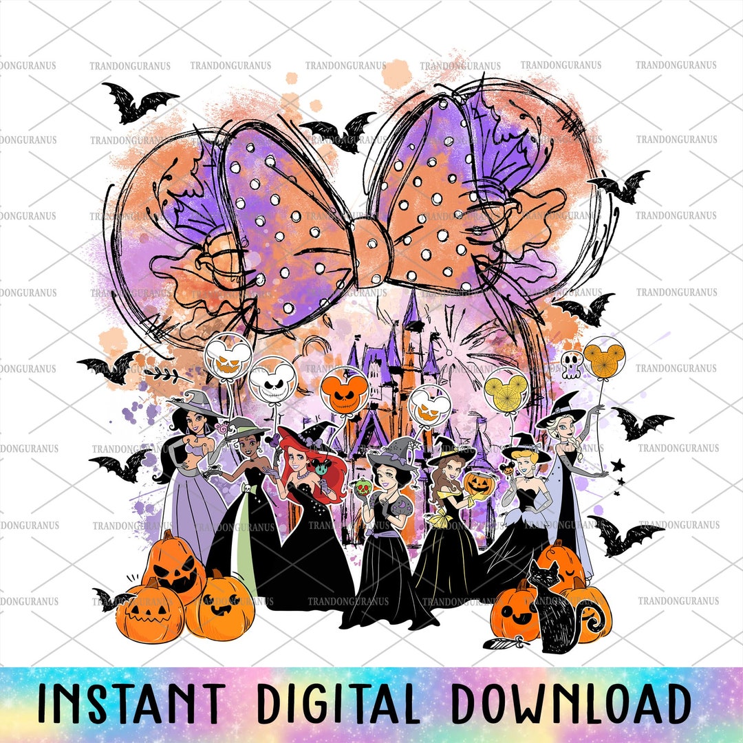 Watercolor Halloween Princess Png, Halloween Princess Png, Trick or ...