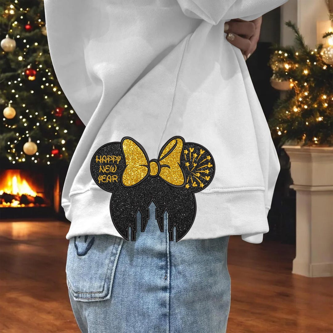 Mouse Happy New Year 2025 Embroidery Design, 2025 New Year Party ...