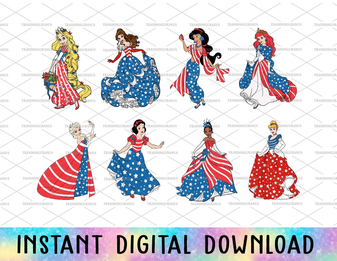 Bundle Princess 4th of July, Happy 4th of July, Red White and Blue ...