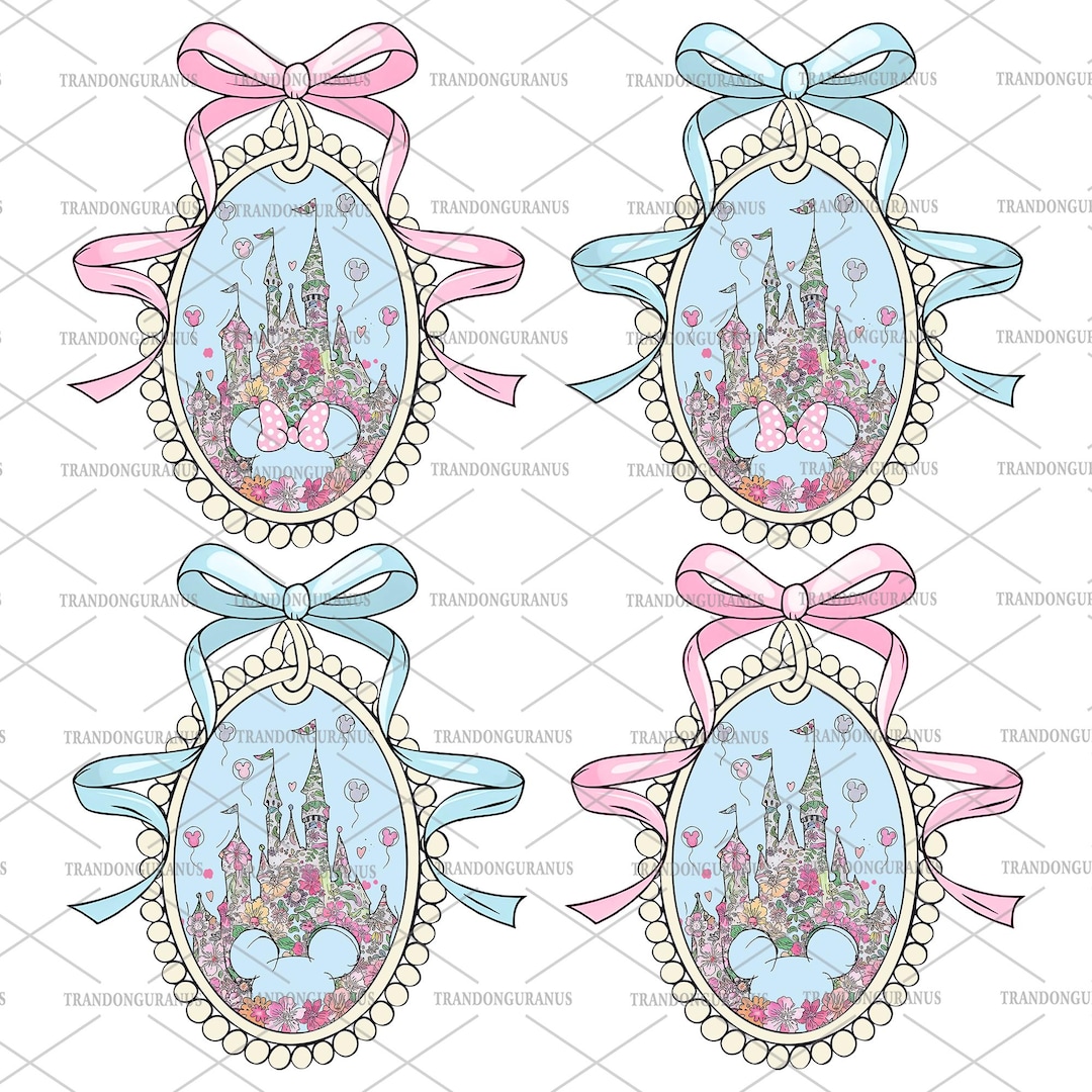 Watercolor Magical Castle Coquette Bow Png, Magical Kingdom Png ...
