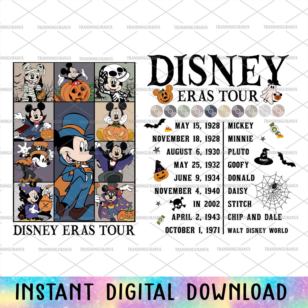 Bundle Mouse Tour Png, Trick or Treat, Spooky Season, Boo Png, Retro ...
