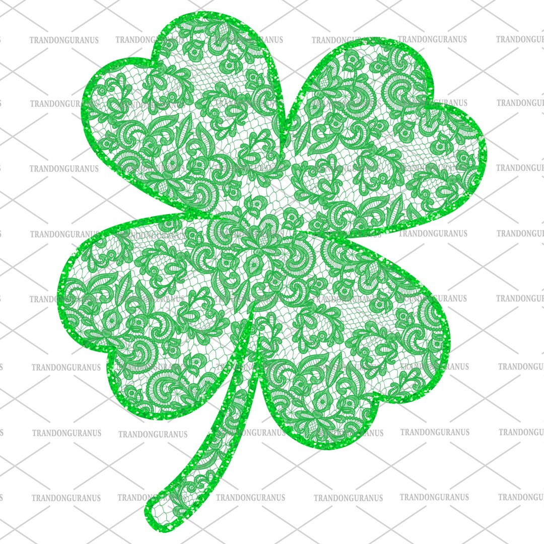 St. Patrick's Day Lace Clover Png, St Patrick's Day Png, St Patricks ...