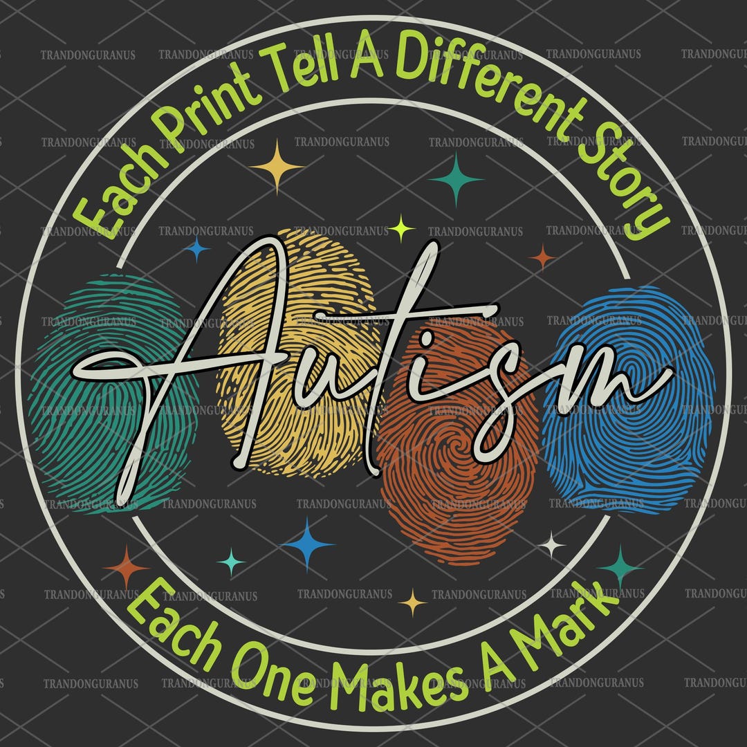 Fingerprint Autism Each Print Tells A Different Story Png, Autism Png ...