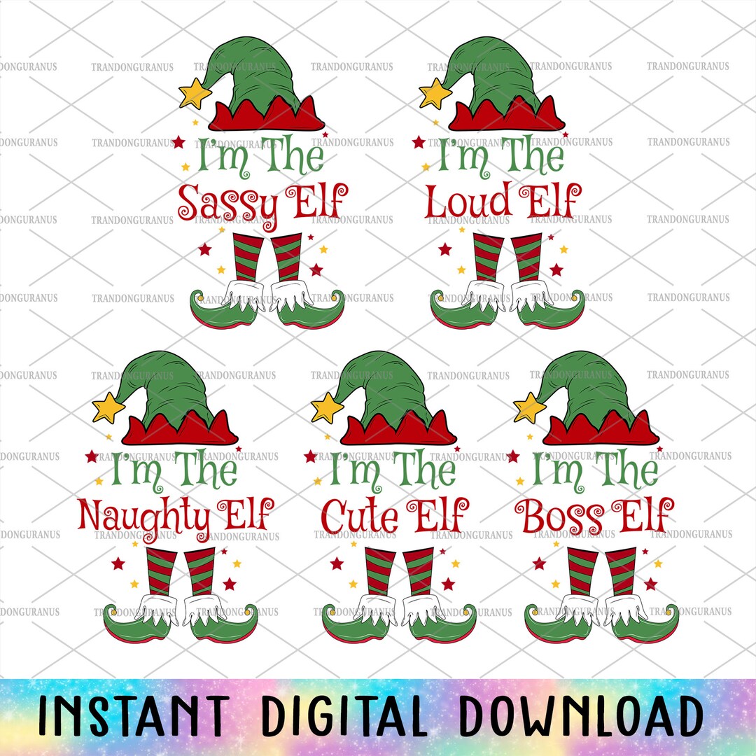 Bundle ELF Family Christmas Svg Funny Xmas Elf Svg Matching - Etsy