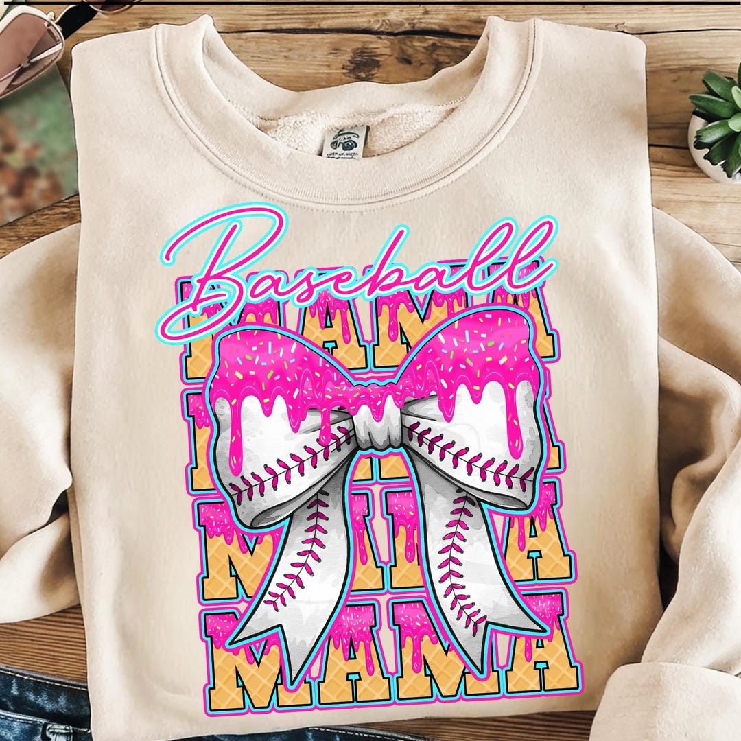 Baseball Mama Ice Cream Drip Png, Game Day Baseball Png, Baseball Mama ...