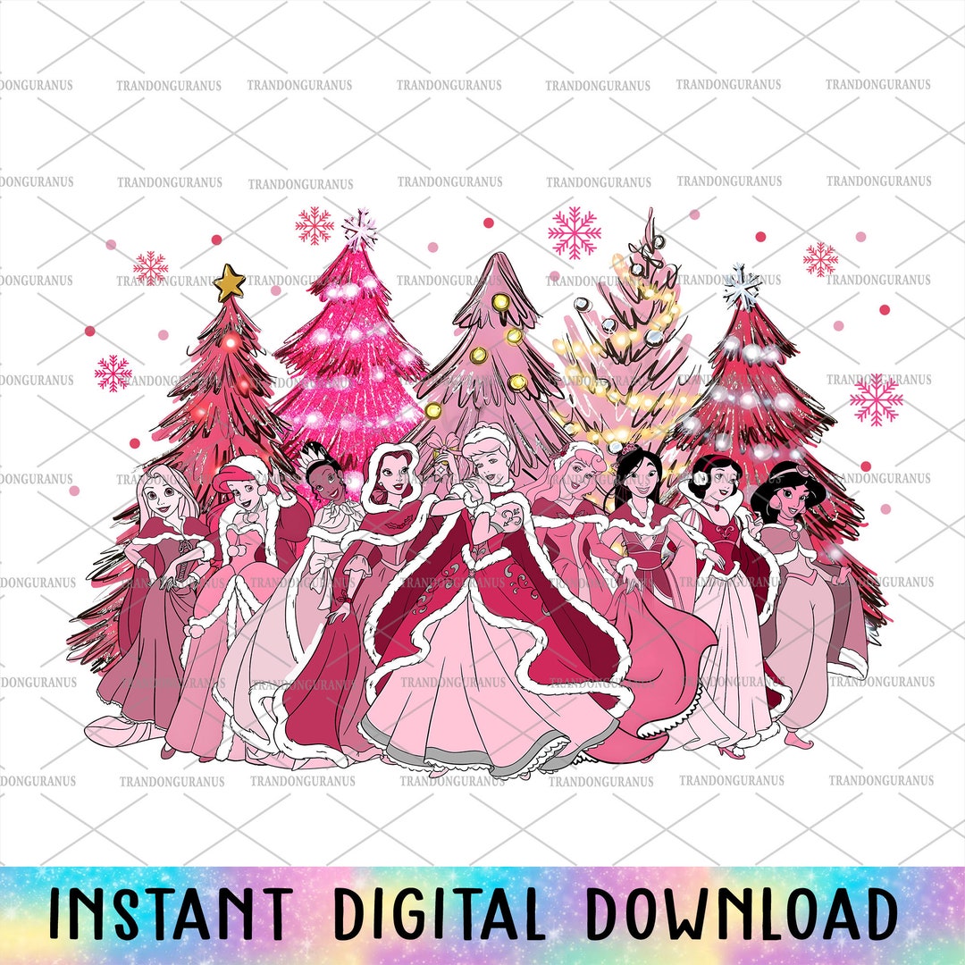 Princess Christmas Png, Pink Christmas Png, Merry Christmas Png, Pink ...