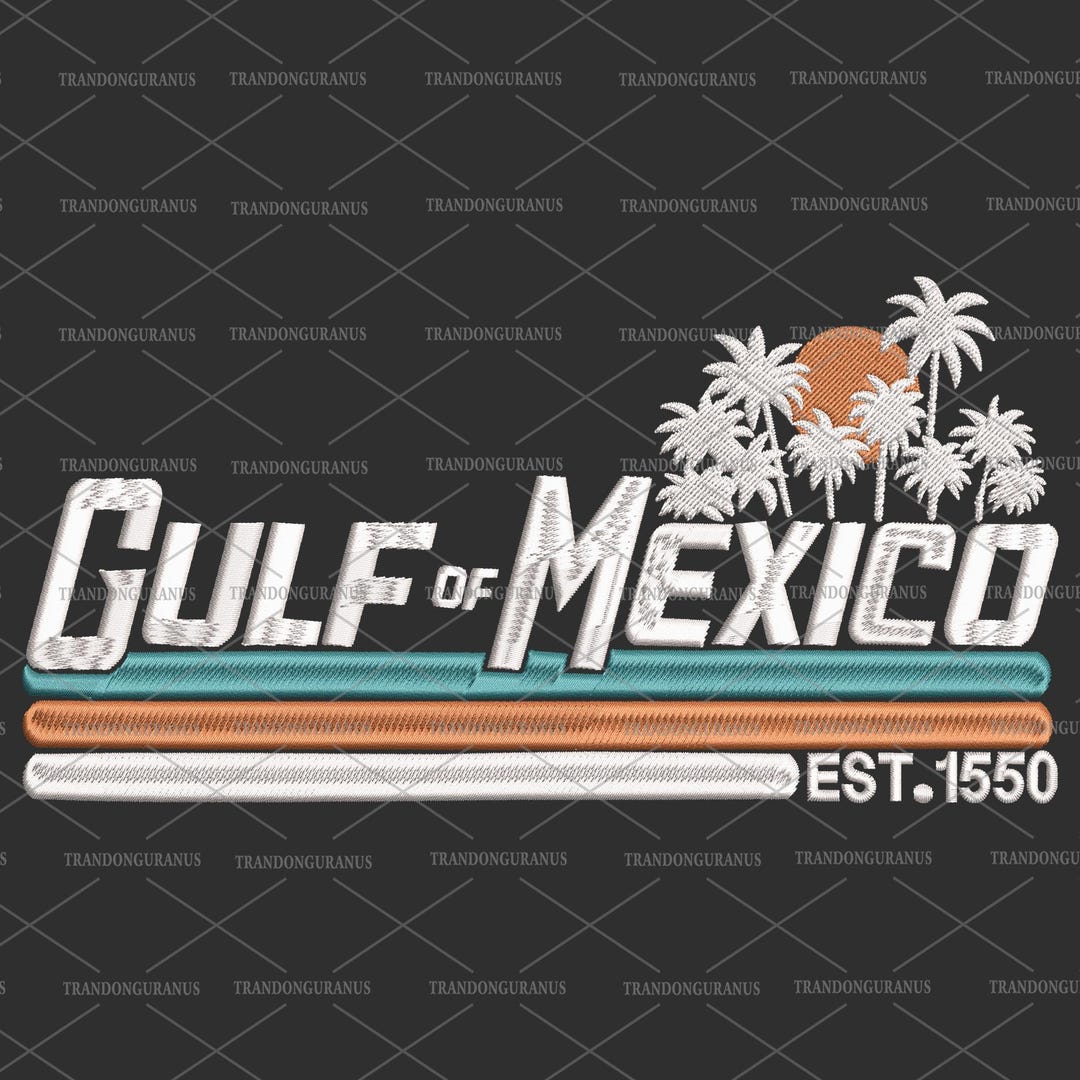 Gulf of Mexico Forever Embroidery Design, Gulf Embroidery Design ...