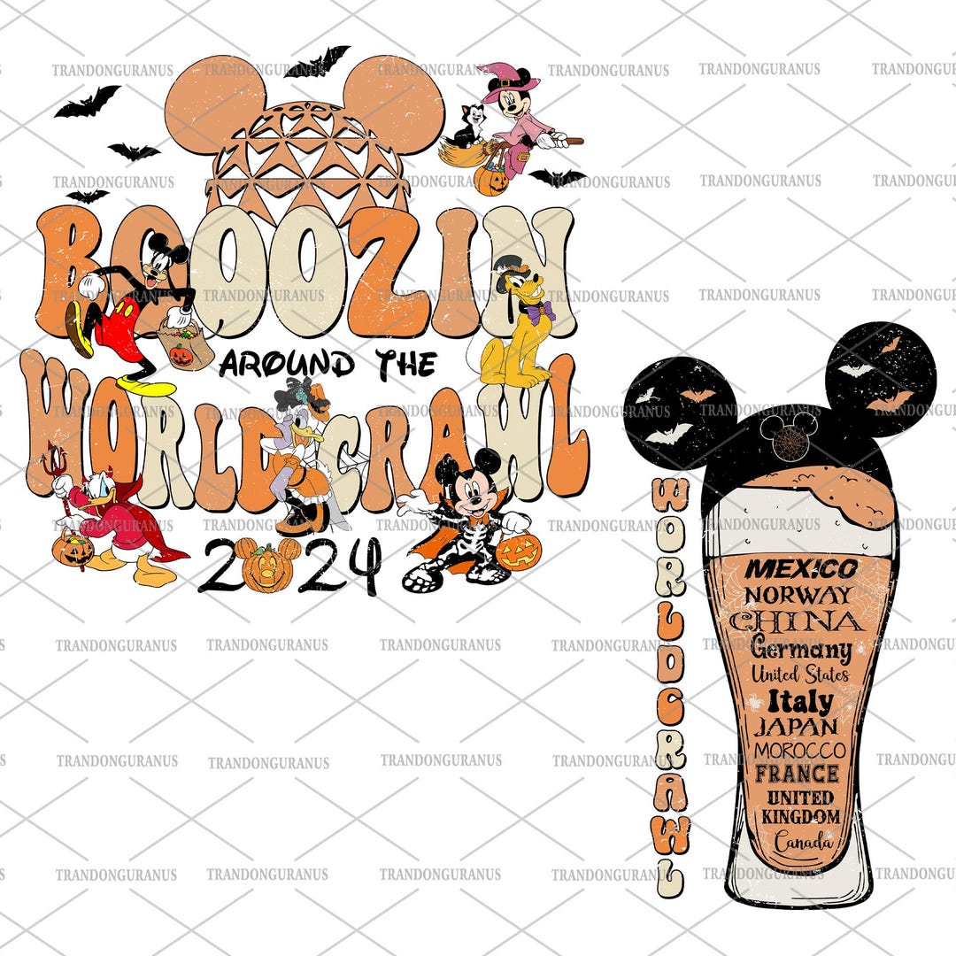 Bundle Boozin' Around the World Crawl Png, Happy Halloween Png, Epcot ...