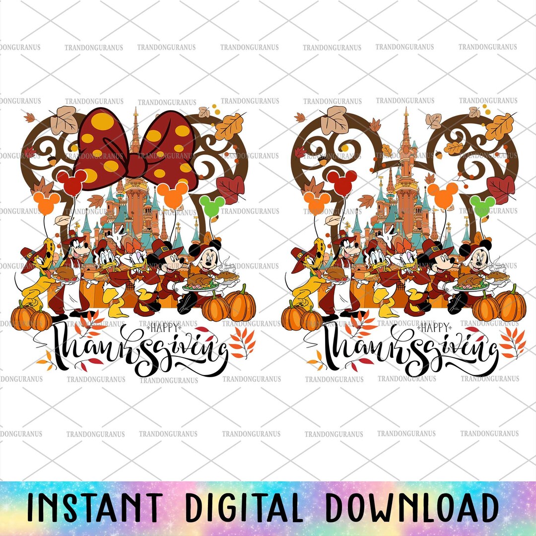 Bundle Happy Thanksgiving Png, Mouse and Friends Thanksgiving Png ...