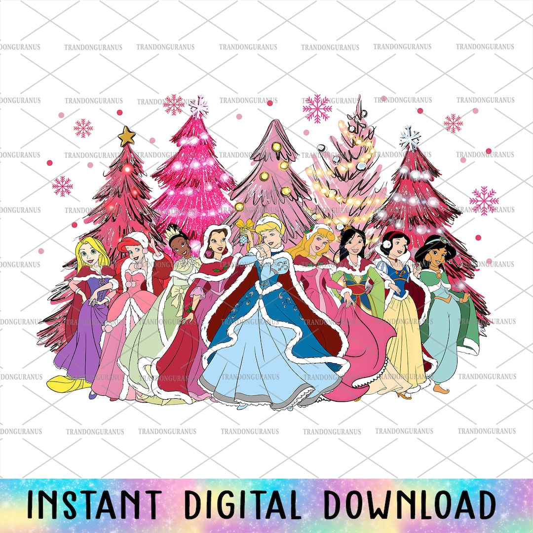 Princess Christmas Png, Merry Christmas Png, Pink Christmas Png, Pink ...