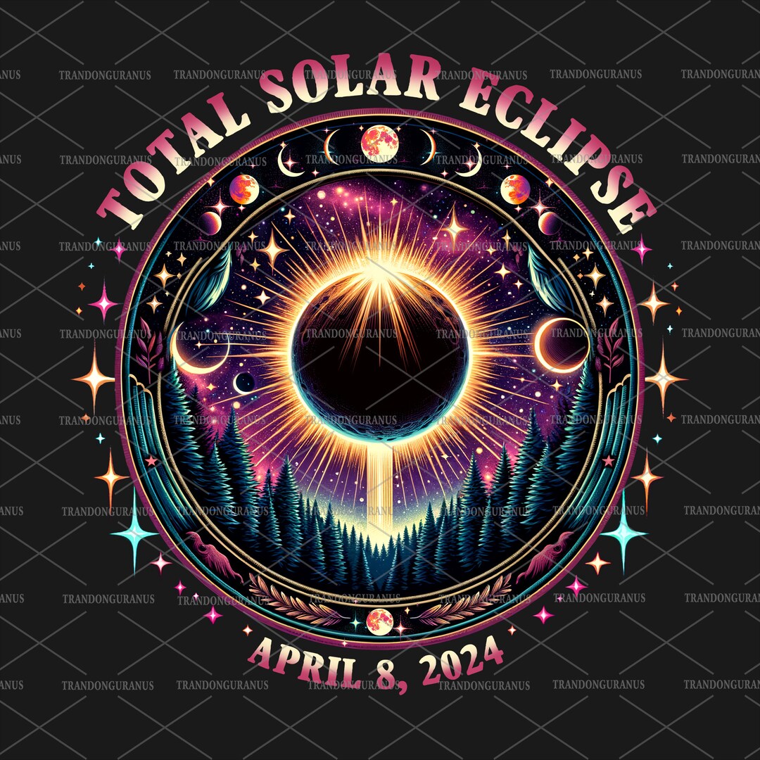 Total Solar Eclipse 4.08.24 Png, Path of Totality Png, Spring America ...