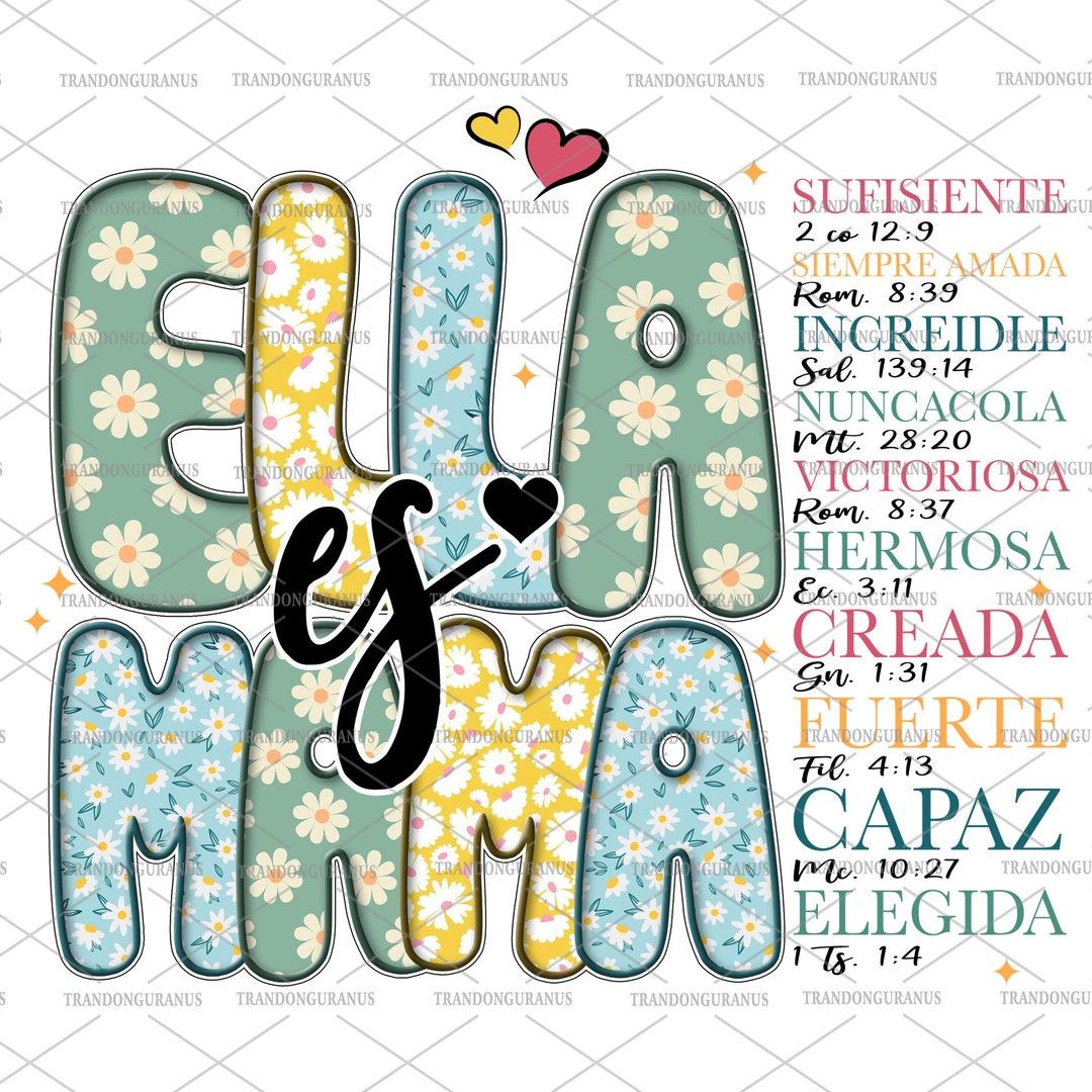Bundle Ella Es Mama Png, Spanish Mama Png, Happy Mother's Day, Gift for ...
