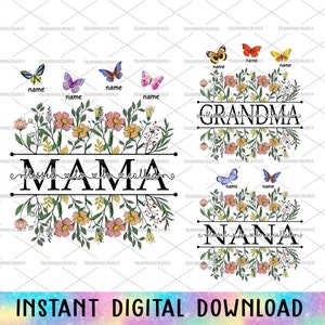 Personalized Bundle Blessed to Be Called Grandma, Mama, Nana ...