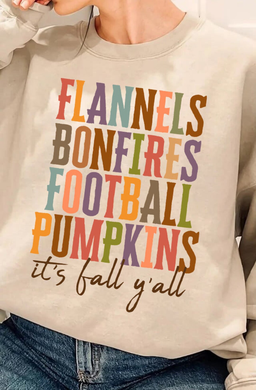 Flannels Bonfires Football Pumpkins It's Fall Y'all Svg, Retro Fall ...