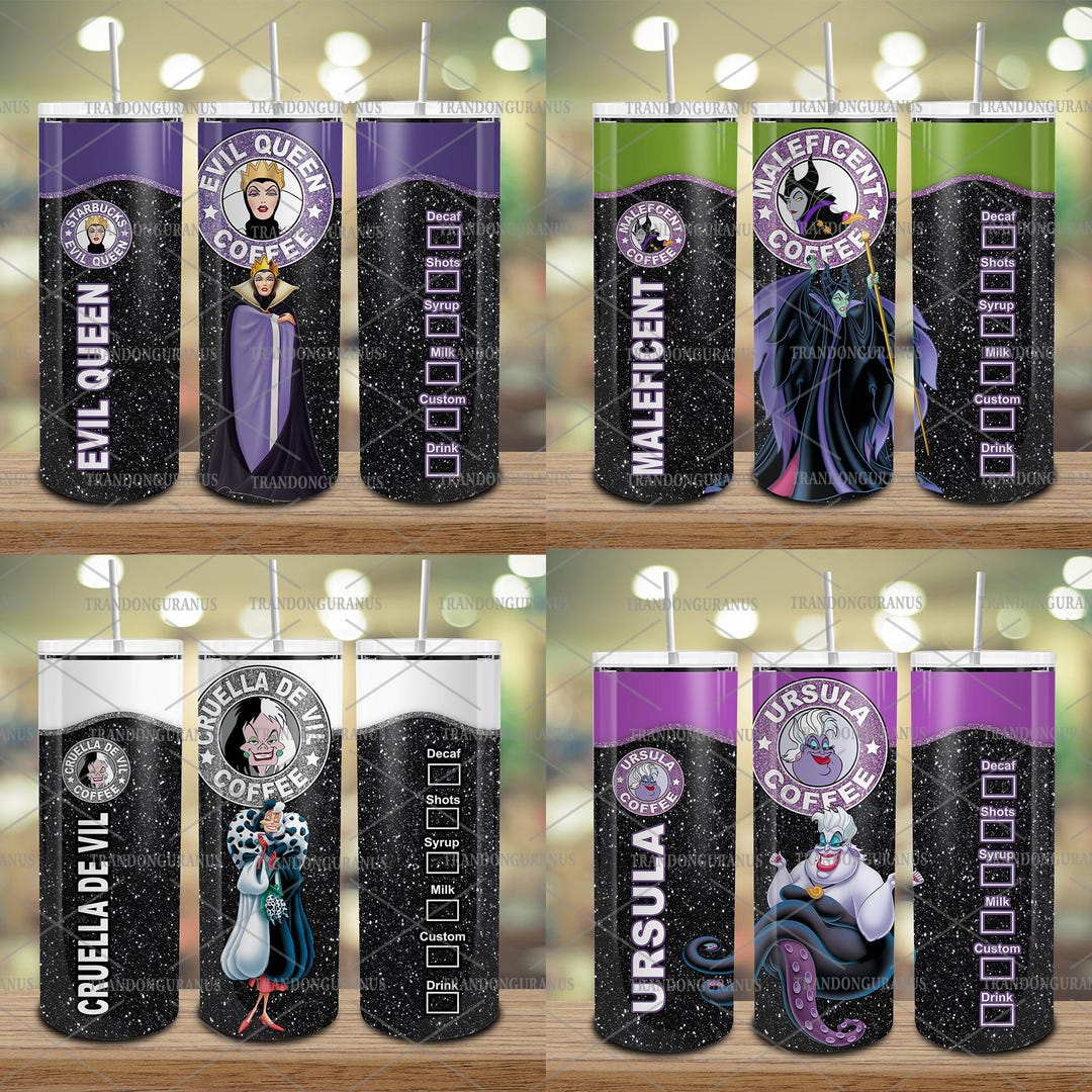 Bundle Villains Wicked 20oz Skinny Tumbler Wrap, Halloween Coffee ...