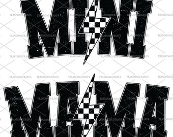 Bundle Mama Mini Lightning Bolt Svg, Retro Mama Svg, Mom Lightning Bolt ...