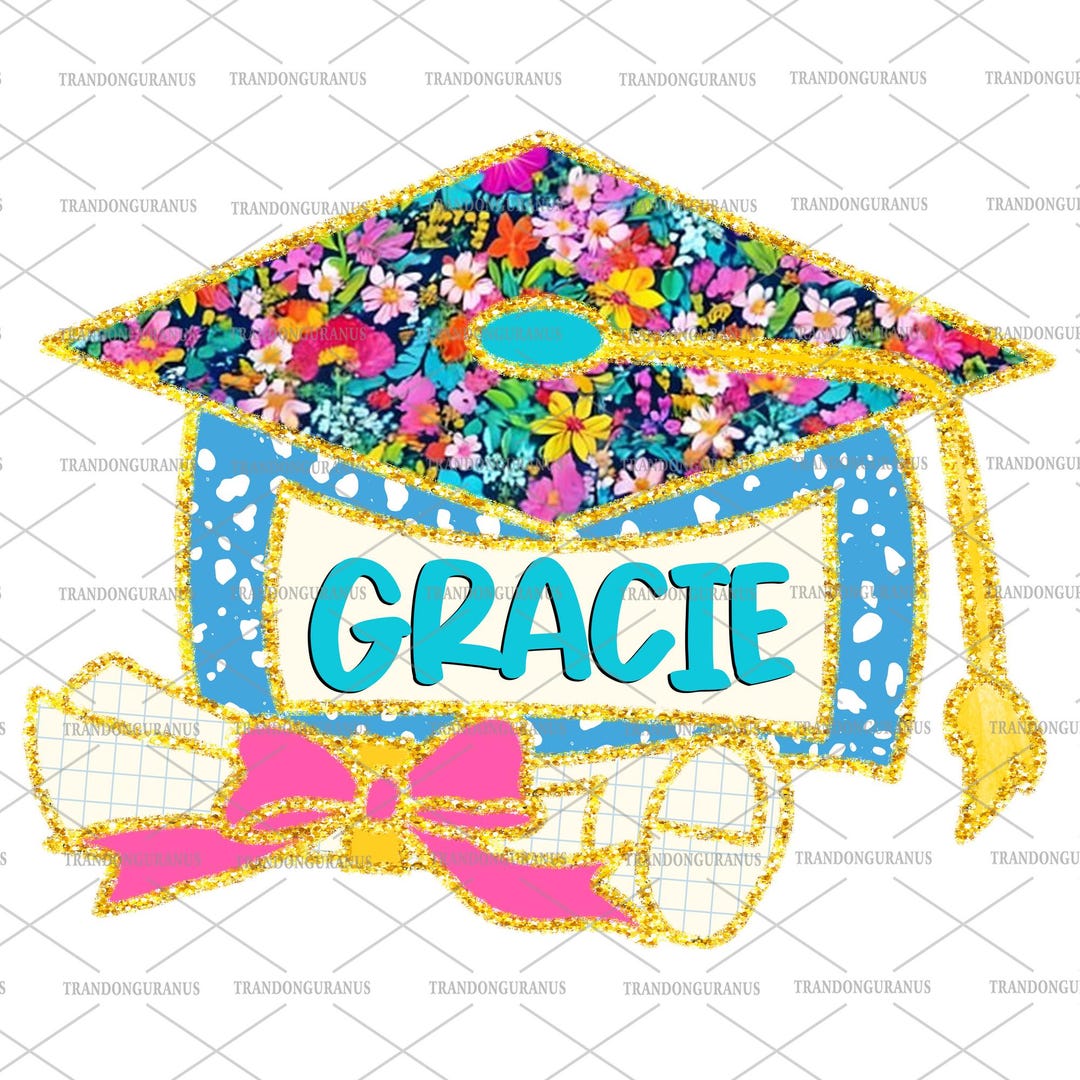 Graduation Cap PNG, Floral Graduation Design, Gracie Graduation ...