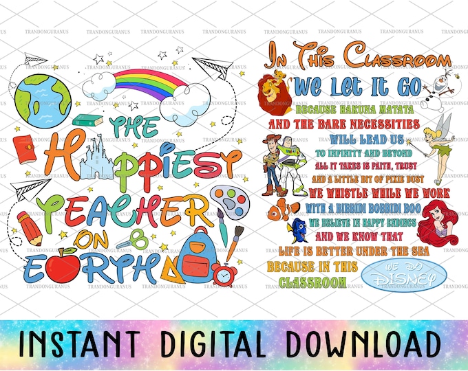 Disney Teacher Appreciation Gift Classroom Poster, Disney Quotes, Gift ...