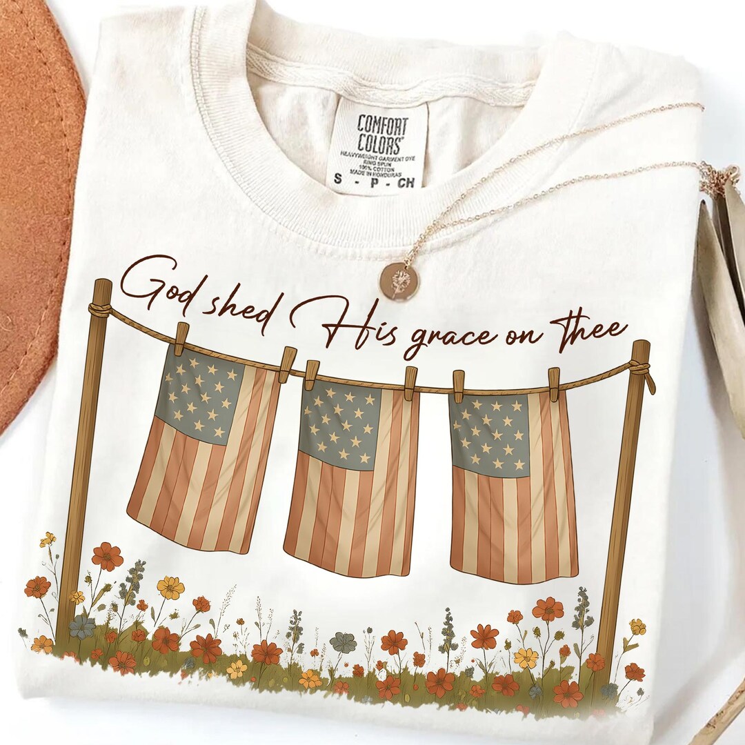 God Shed His Grace on Thee Png, American Flag Cross Design Png ...