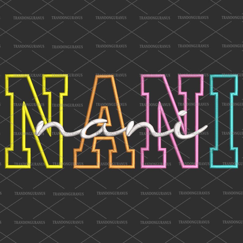 Nani Applique Embroidery Design, Grandma Embroidery File, Nani Applique ...