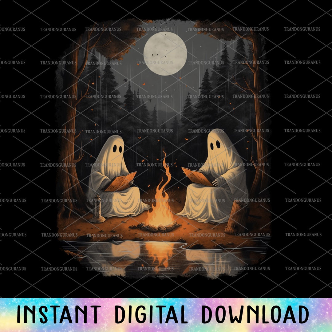 Retro Ghost Reading Book Png Halloween Ghost Png Ghost Book - Etsy