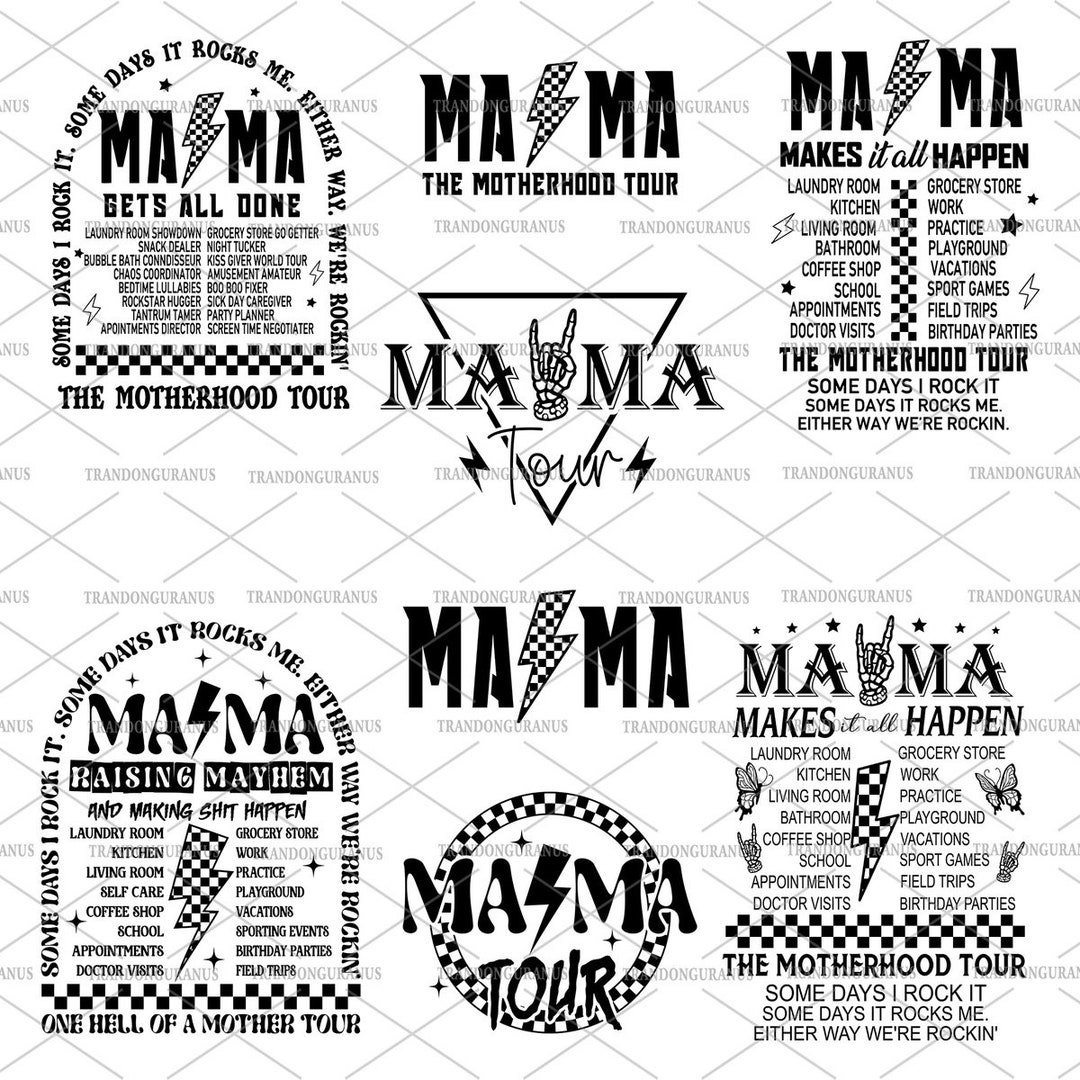 Bundle Funny Mama Tour Svg, Some Days I Rock It Svg, Funny Motherhood ...