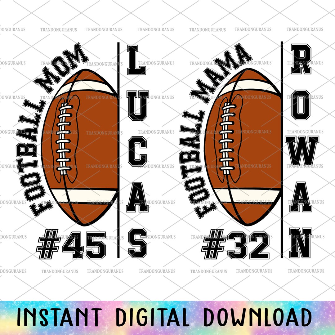 Bundle Custom Name and Number Football Mama Svg, Football Mom Svg ...