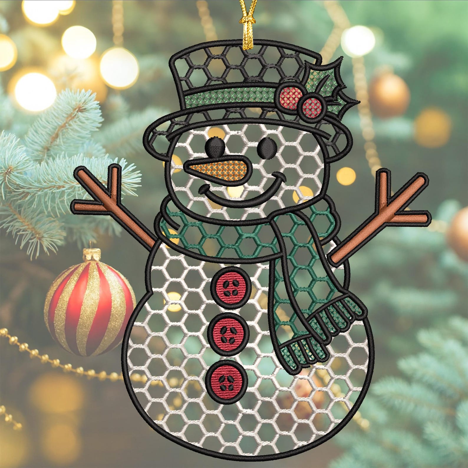 FSL Snowman Machine Embroidery Design, Freestanding Lace Earring ...