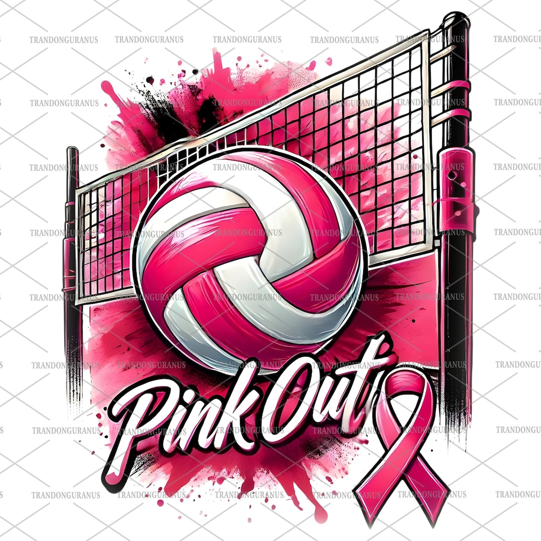 Volleyball Pink Out Png, Breast Cancer Awareness Png, Game Day Png ...