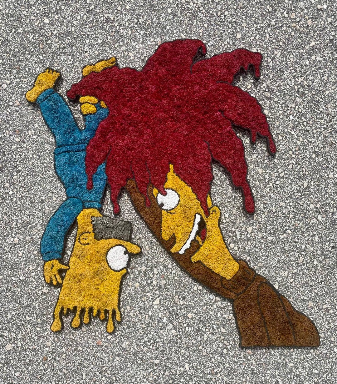 Sideshow Bob, Bart Simpson, the Simpsons Fanart, Moss Wall Decor, Wall ...