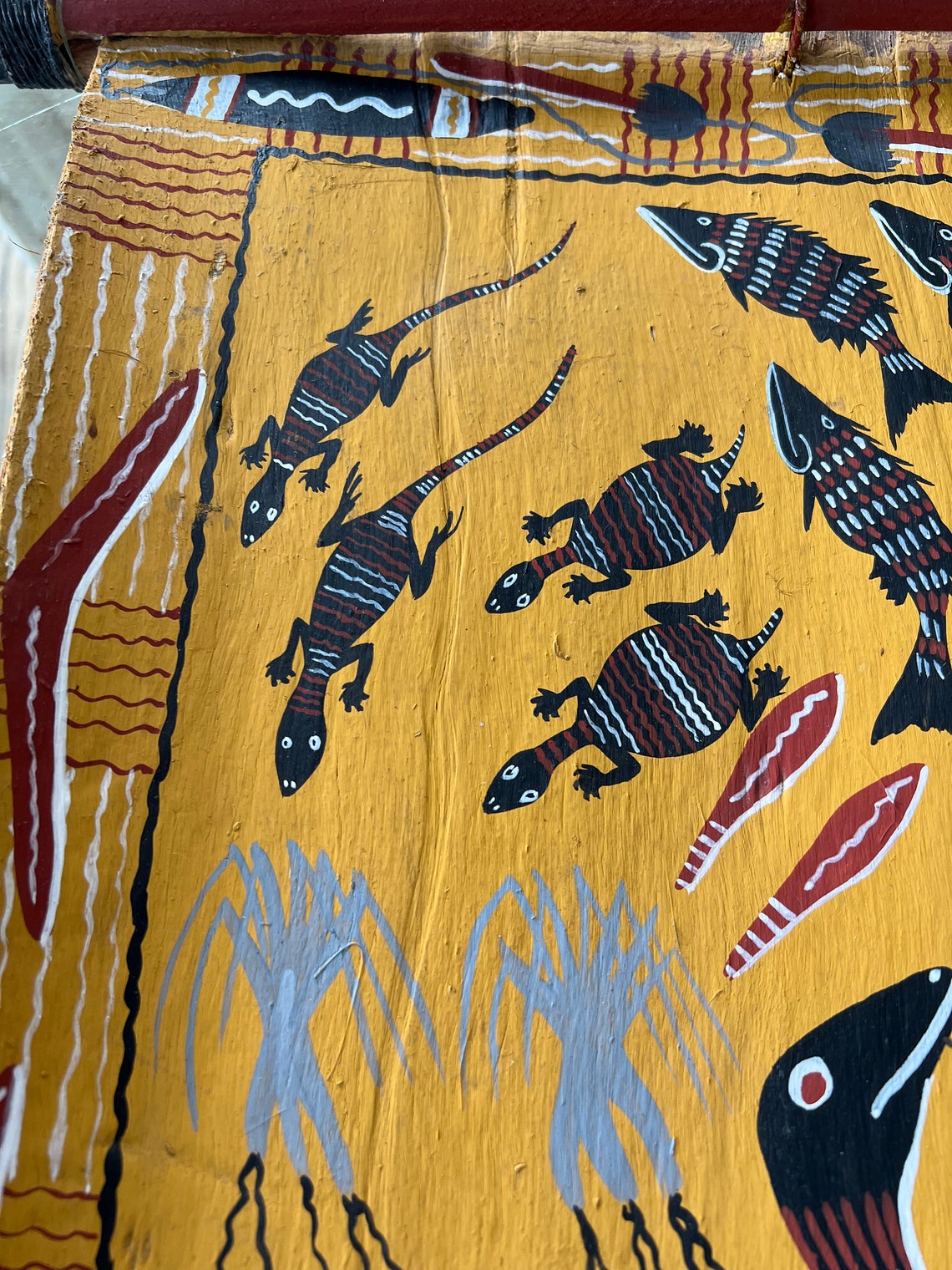 Aboriginal Bark Painting by Renowned Artist Chis Watt From the ...
