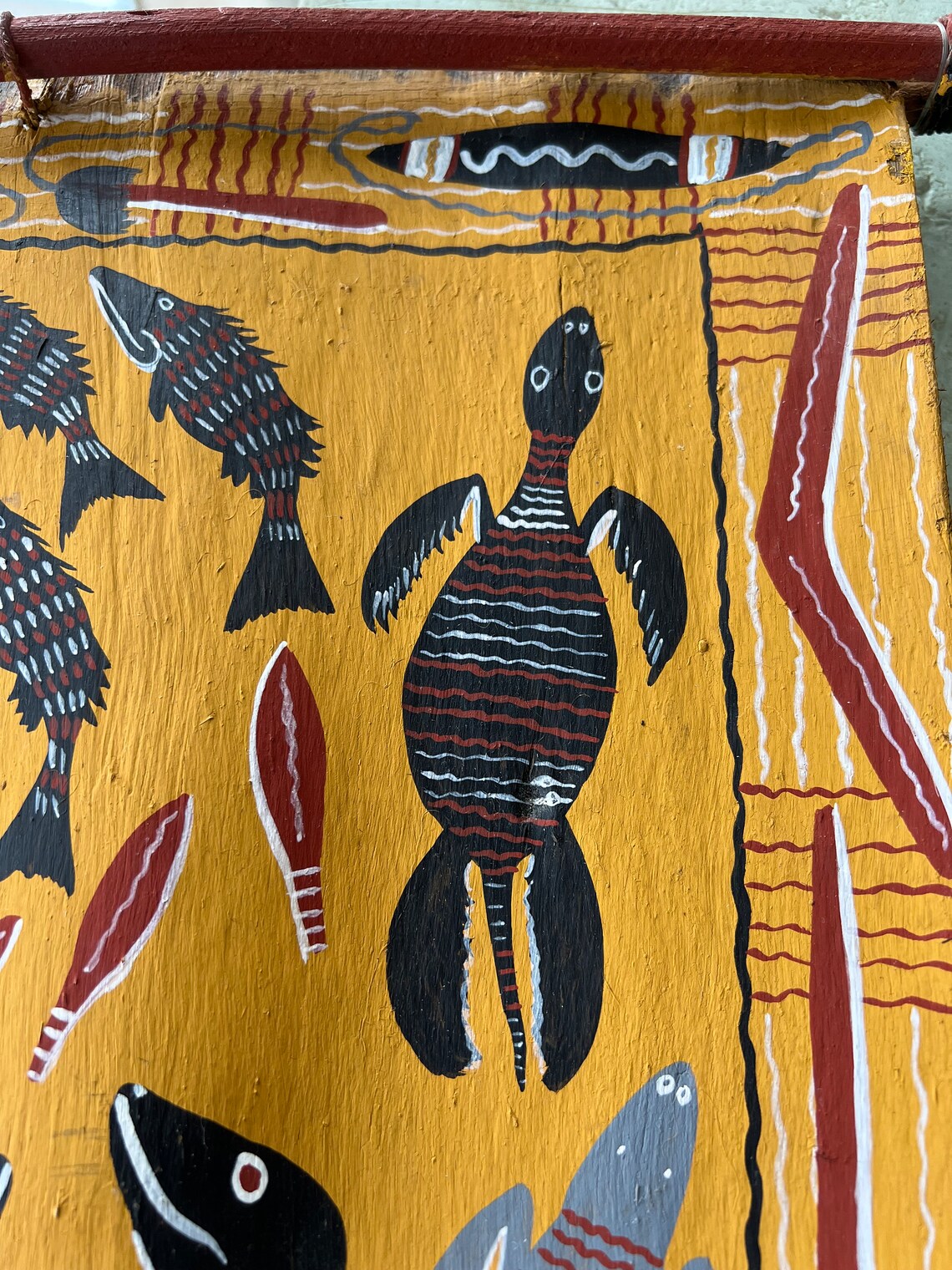 Aboriginal Bark Painting by Renowned Artist Chis Watt From the ...