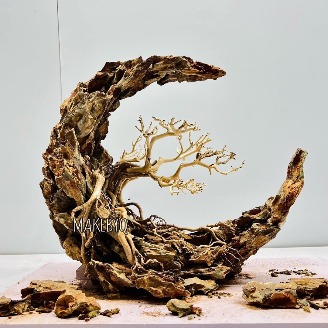 Waxing Moon Aquarium Decor: Driftwood Aquascaping - Etsy