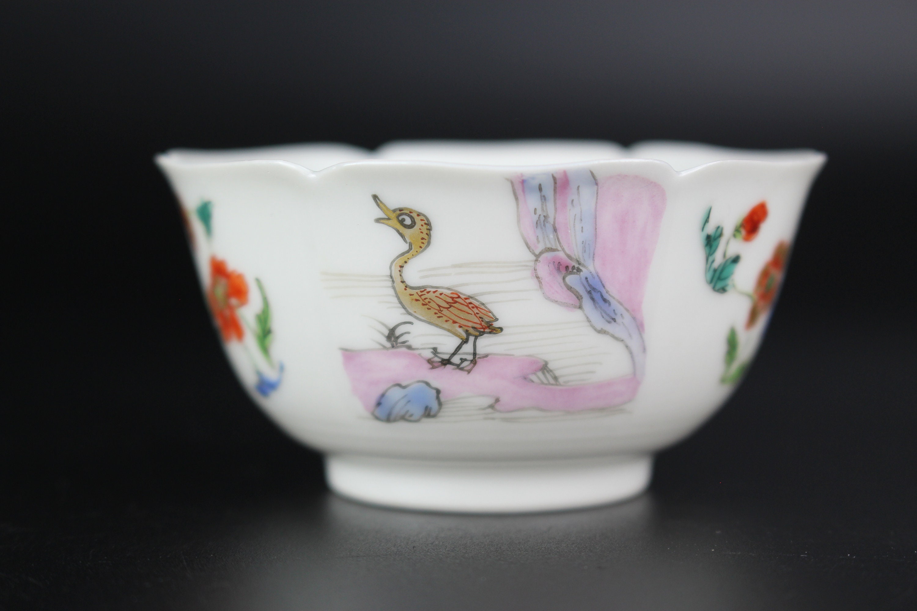 Chinese Porcelain Yongzheng Cup and Saucer Eggshell Famille Rose and ...