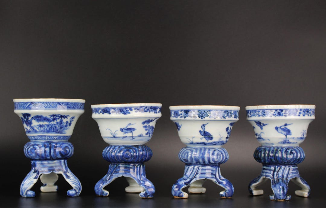 Qianlong Chinese Porcelain Blue and White 18th Century Salts Qing ...