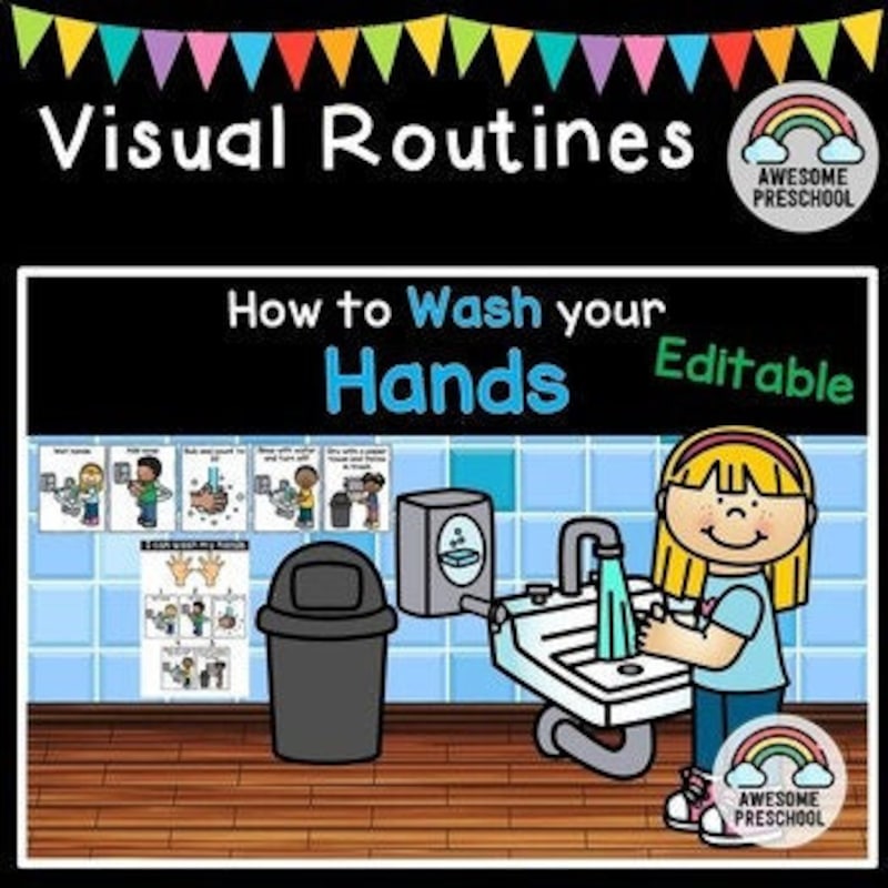 Washing Hands Visual - Etsy