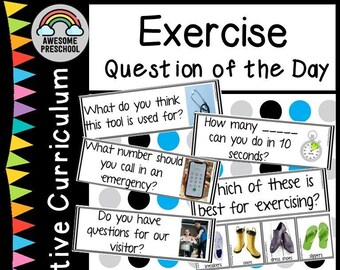 Question of the Day Cards for the Exercise Study (creative Curriculum ...
