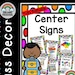 Preschool Classroom Center Signs Back to School Fully Editable - Etsy