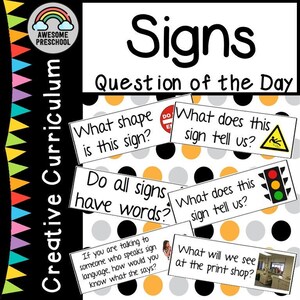 Creative Curriculum Signs Study-question of the Day - Etsy