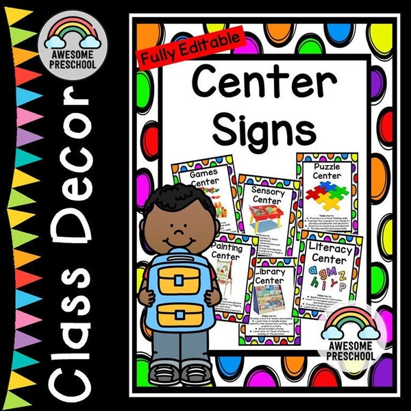 Preschool Center Signs - Etsy