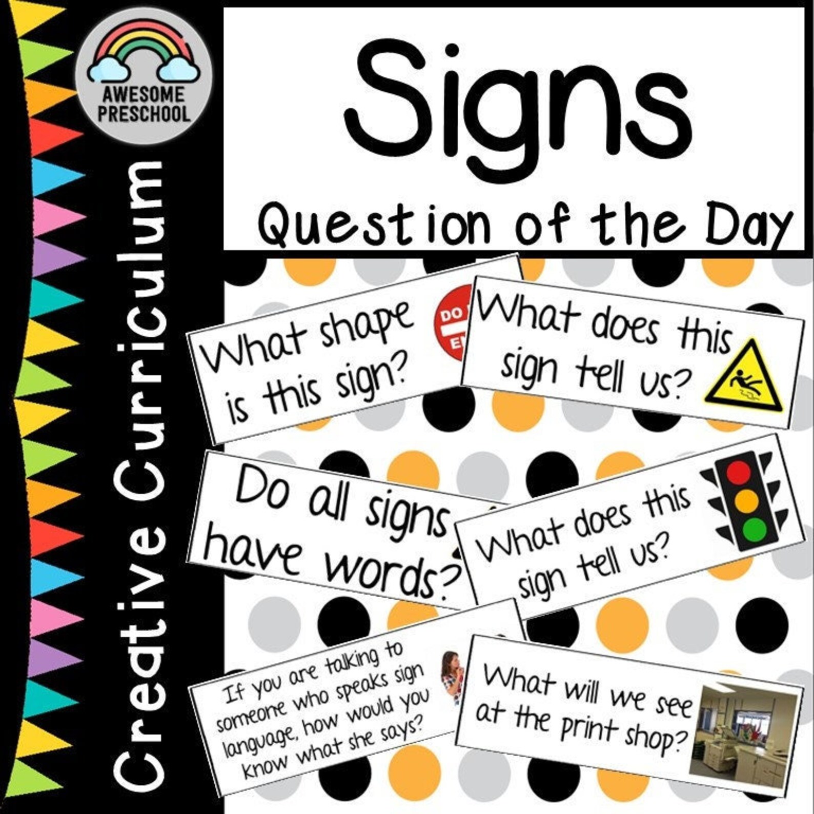 Creative Curriculum Signs Study-question of the Day - Etsy