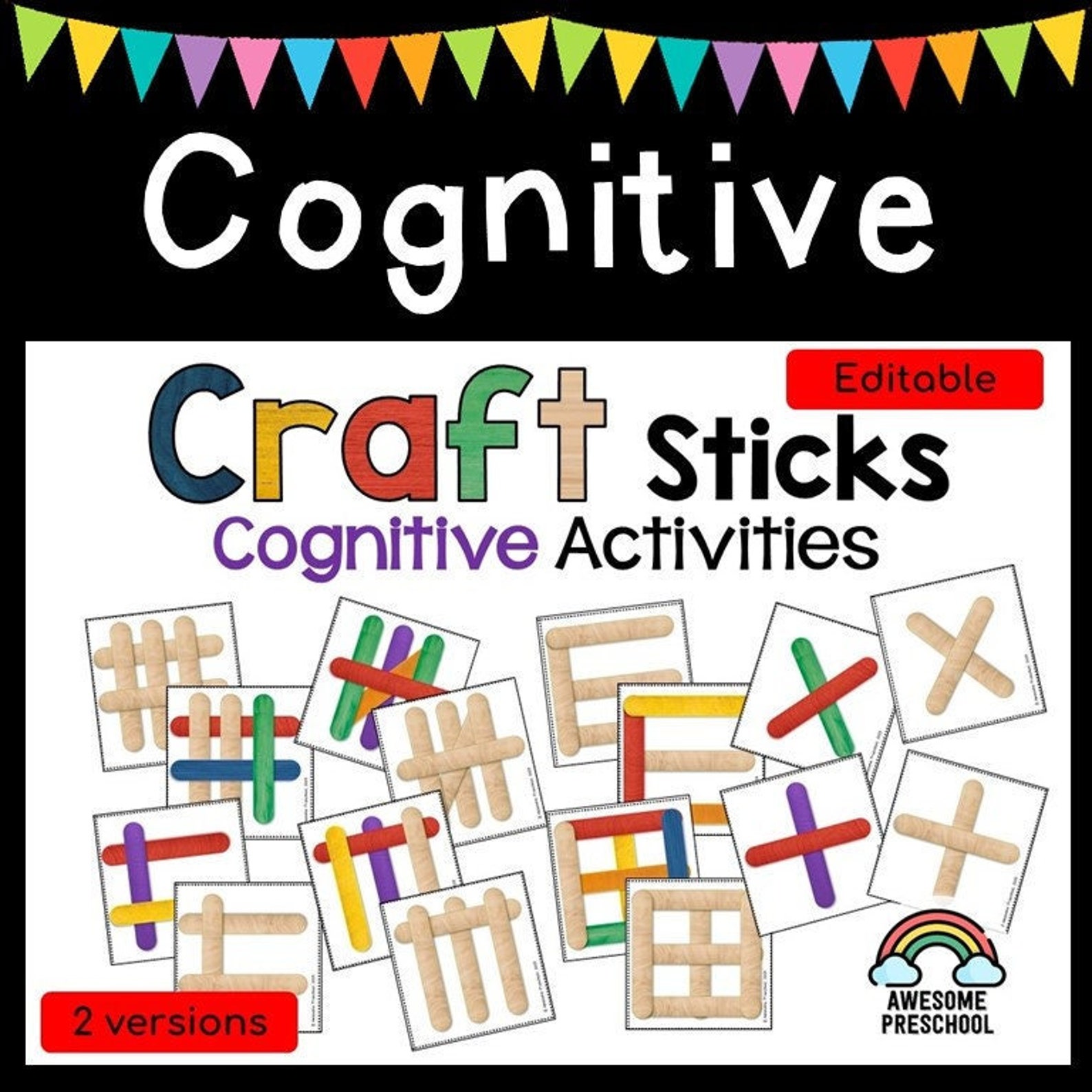 Cognitive Preschool and Kindergarten Activity - Popsicle/craft Sticks ...
