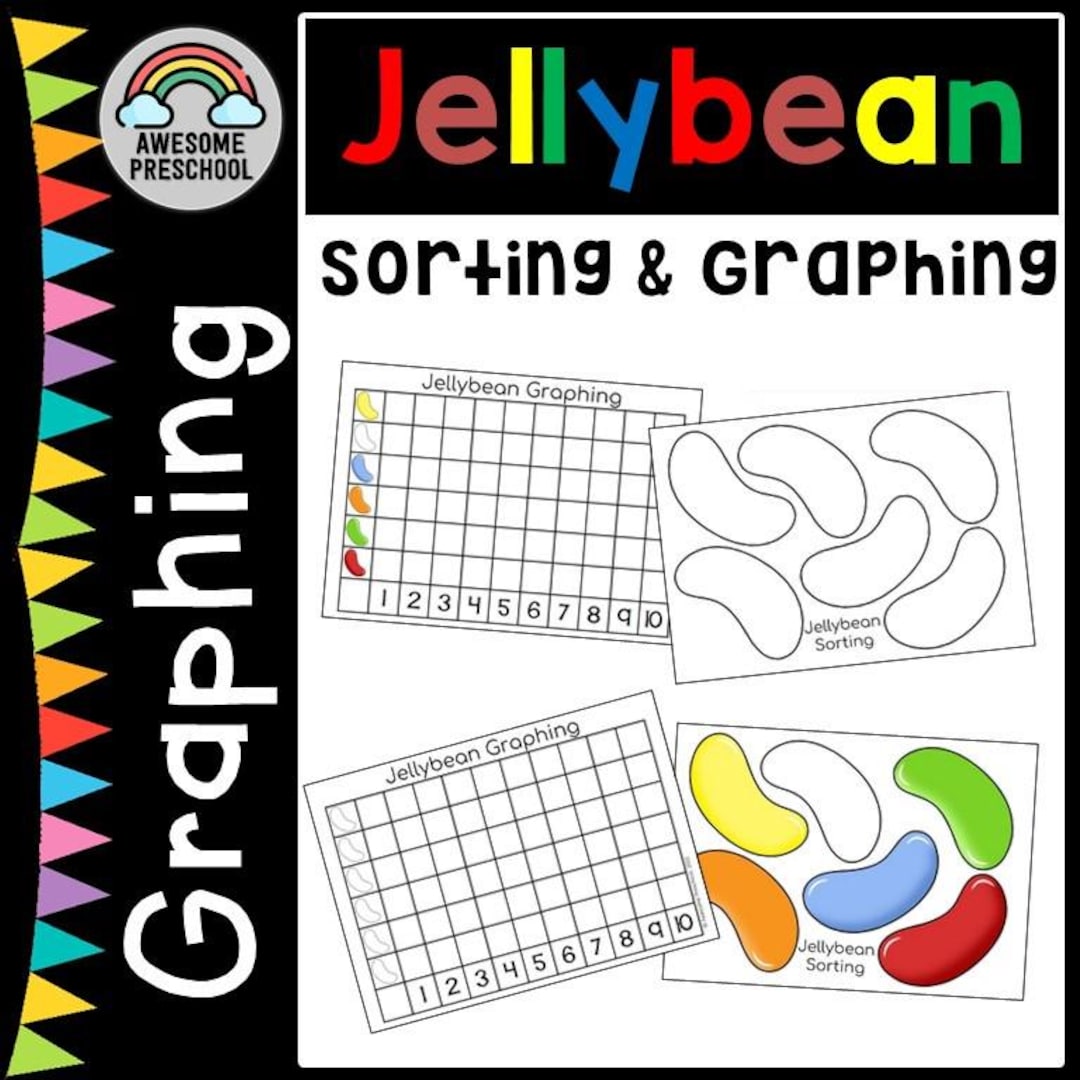 Jelly Bean Math Graphing Activity - Preschool/kindergarten - Etsy