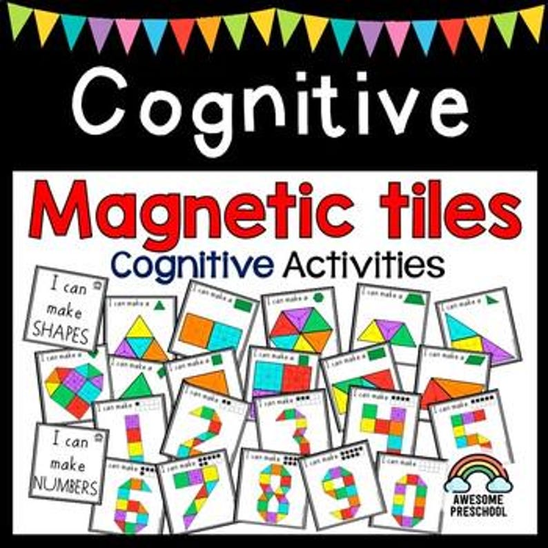 Magnetic Tiles Activity Cards – Build Shapes and Numbers - Etsy