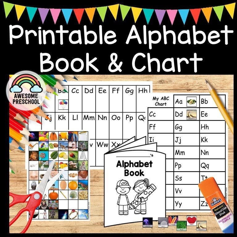 Editable Printable ABC Book and Chart Template- My Alphabet Book - Etsy