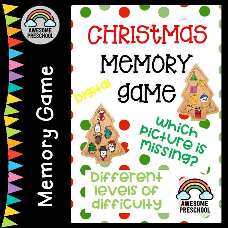 Christmas No Prep Memory Game Guess the Missing Item - Etsy