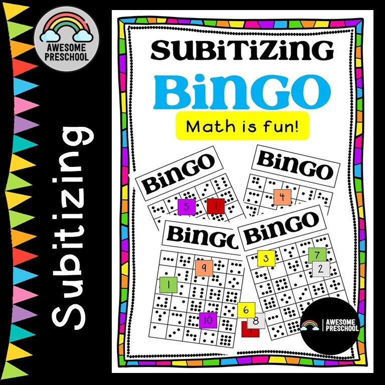 Subitizing Bingo Game Numbers 1-9 - Etsy