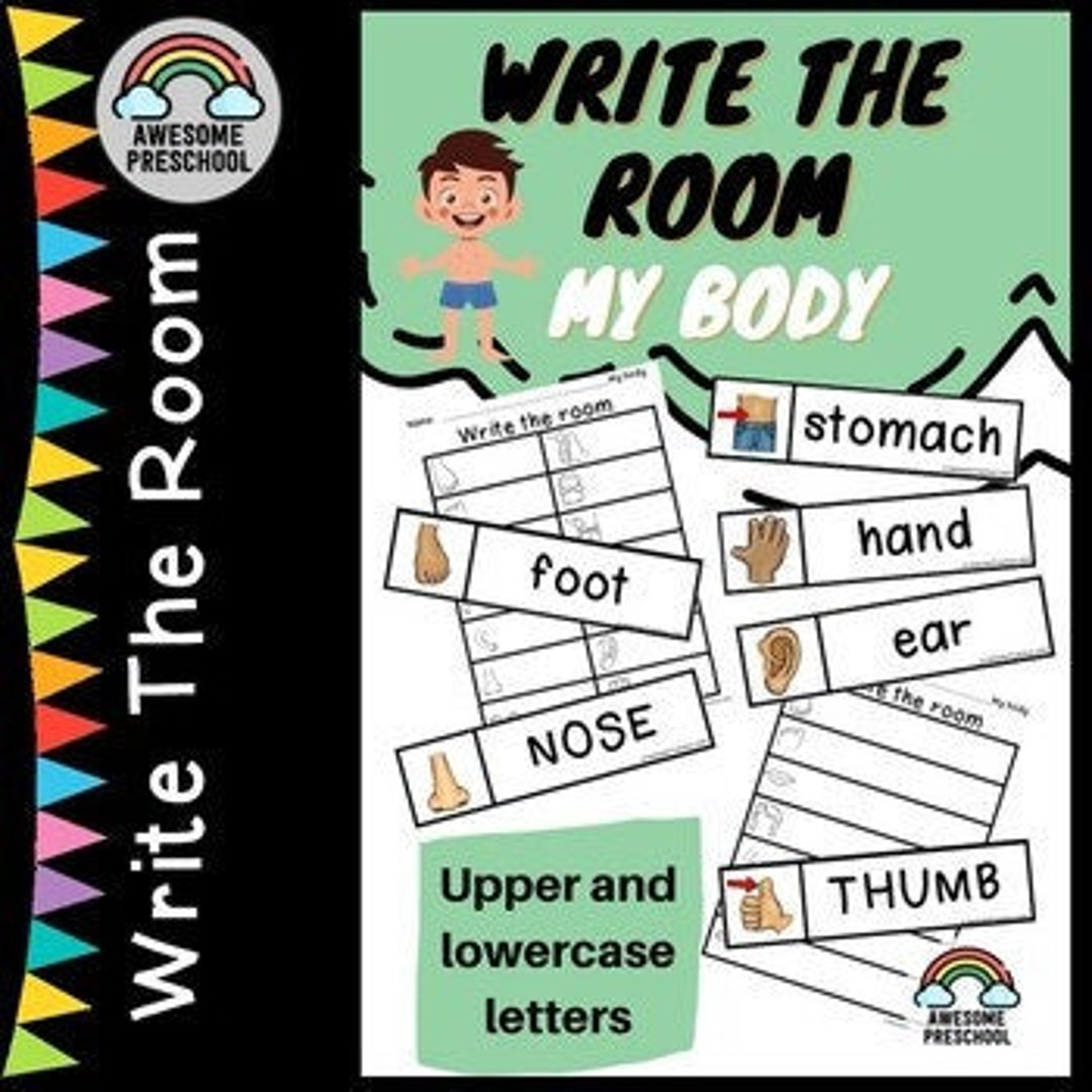 Preschool/kindergarten - Write the Room - My Body (all About Me) - Etsy